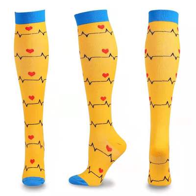 Yellow Heart Beat High Compression Socks – Crazy Sock Thursdays